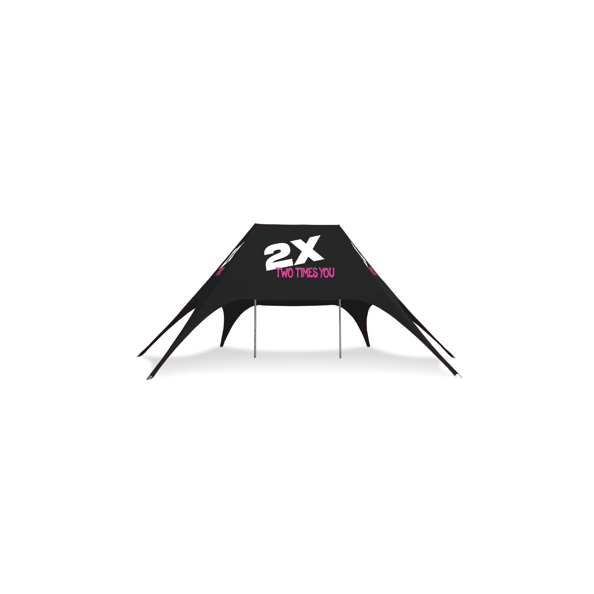44ft x 28ft Double Pole Custom Star Shade | Personalized Event Tent