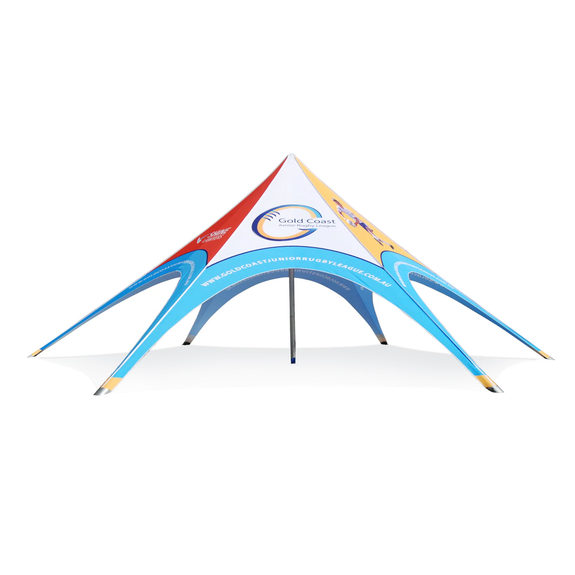 46ft Single Pole Custom Star Shade | Personalized Event Tent