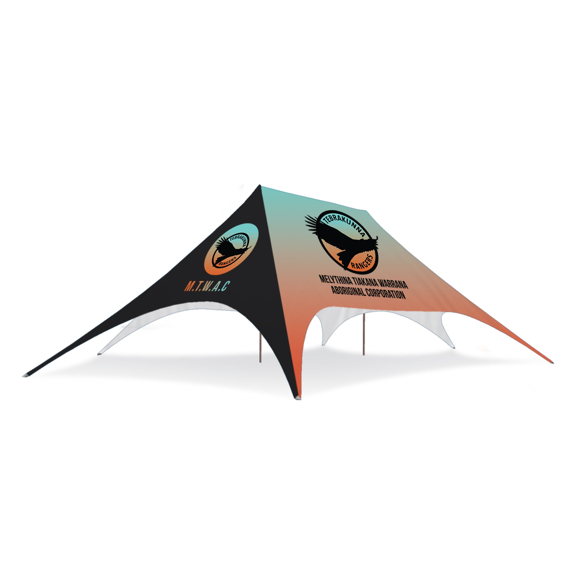 72ft x 46ft Double Pole Custom Star Shade | Personalized Event Tent