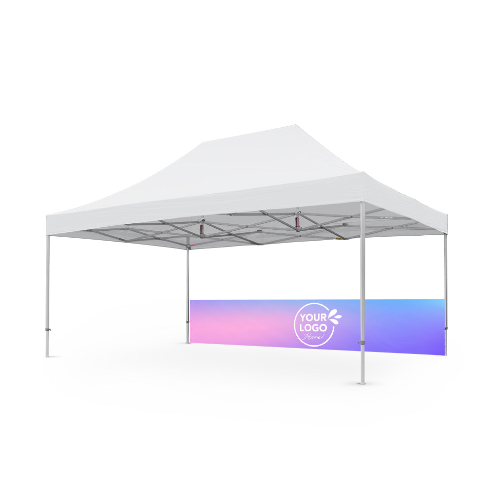 20' TEC Printed Canopy Half Wall - Customizable Large Event Barrier