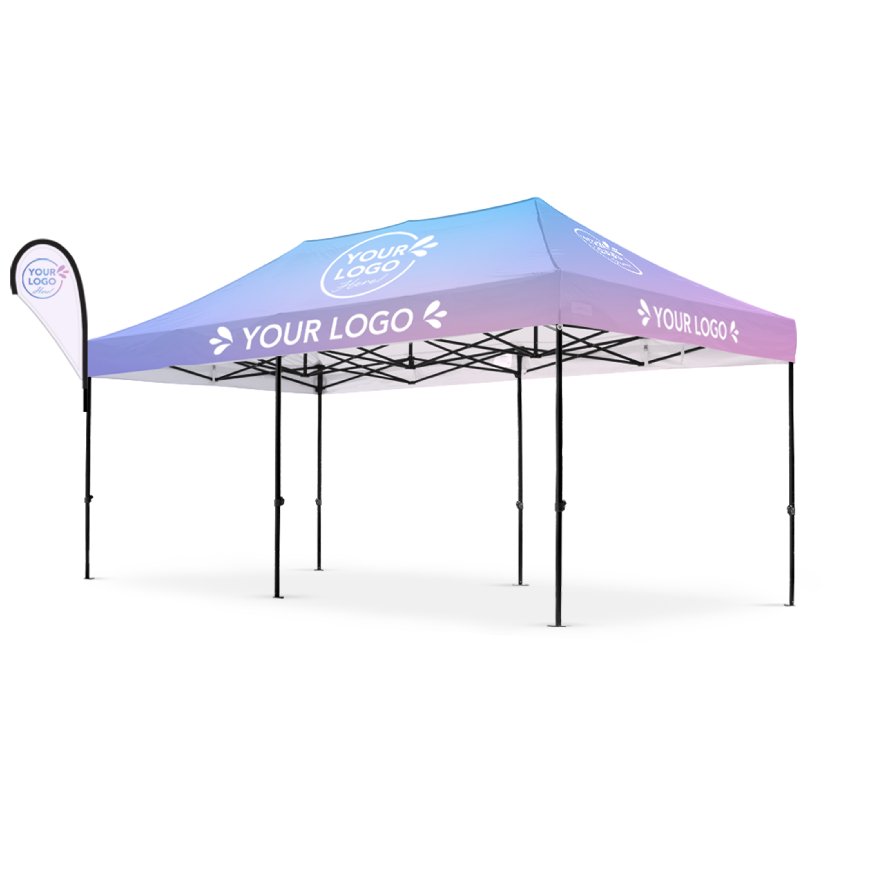 10x20 Custom Canopy Flag Boost Package | Extreme Canopy