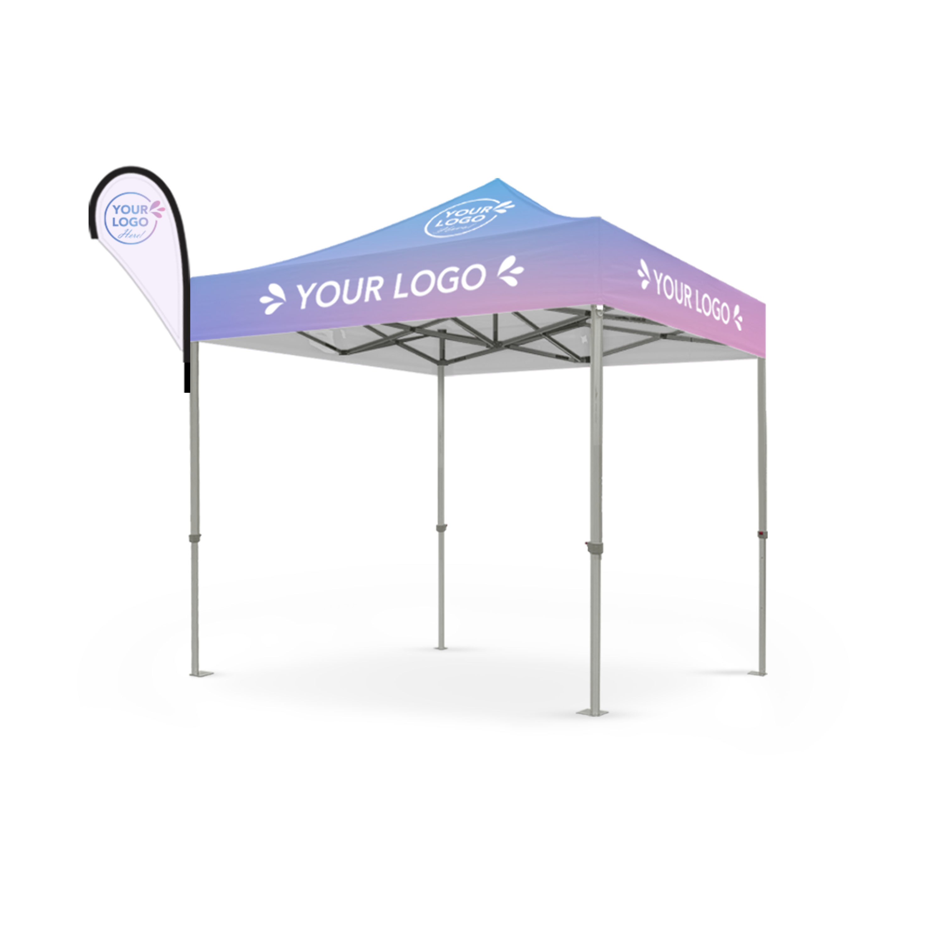8x8 Custom Canopy Flag Boost Package | Event Display Tent